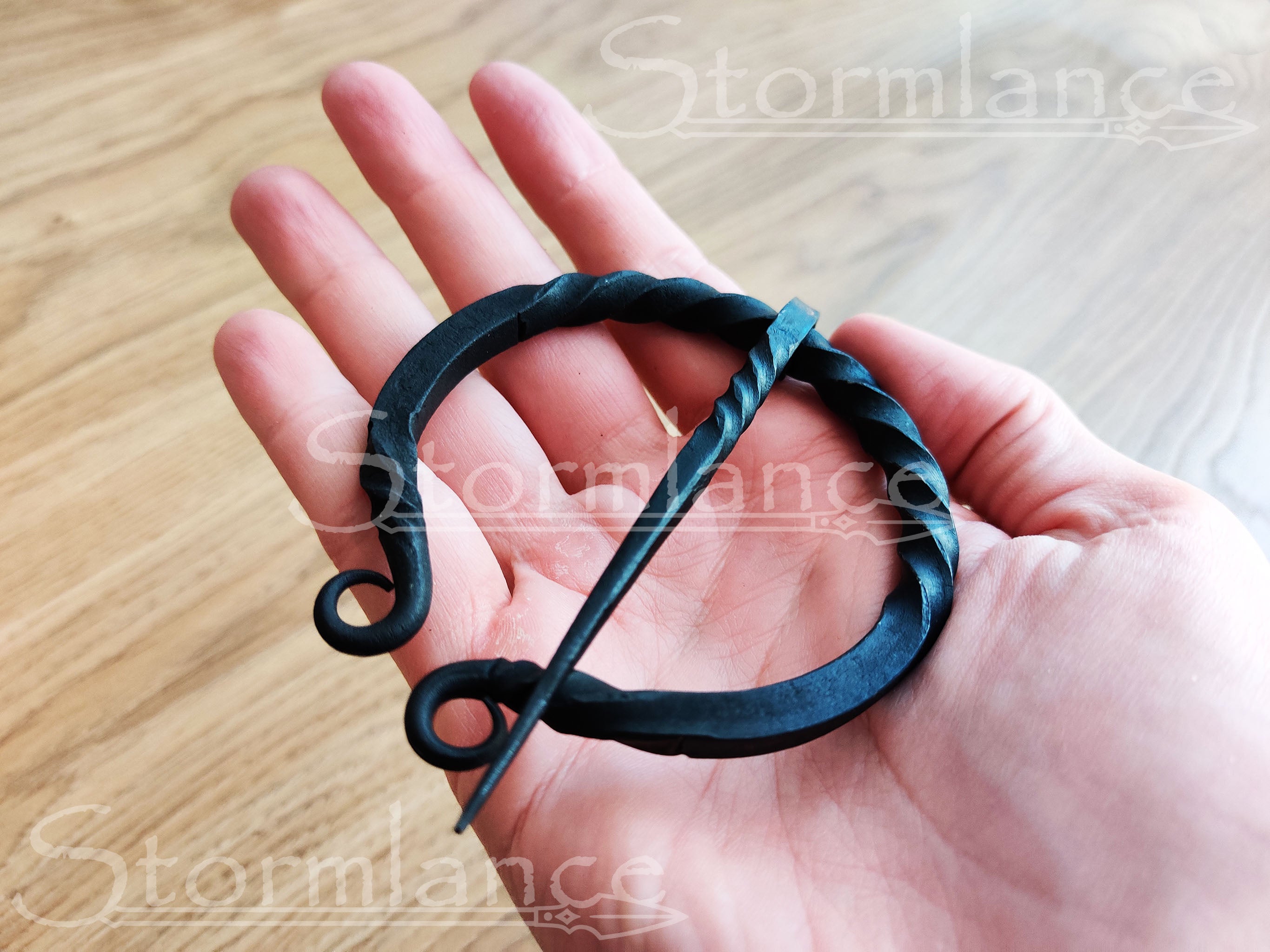 Hand-Forged Viking Fibula, Iron – Stormlance
